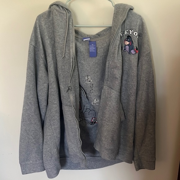 Disney | Jackets & Coats | Cute Disney Winnie The Poo Character Gray ...